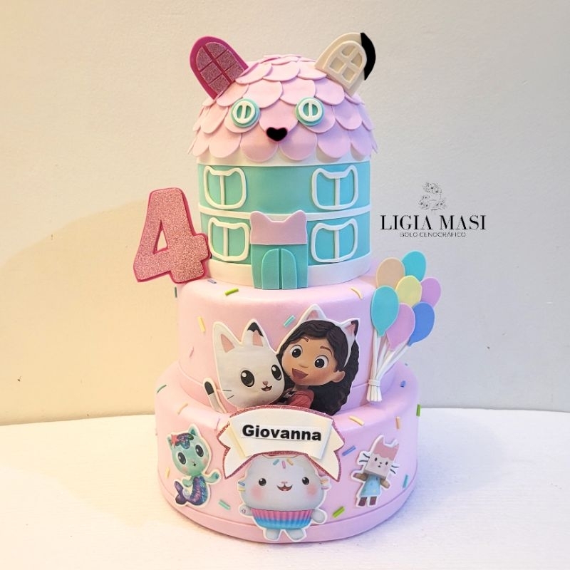 Bolo Fake Cenográfico Casa Magica Da Gabby Gabi | Shopee Brasil