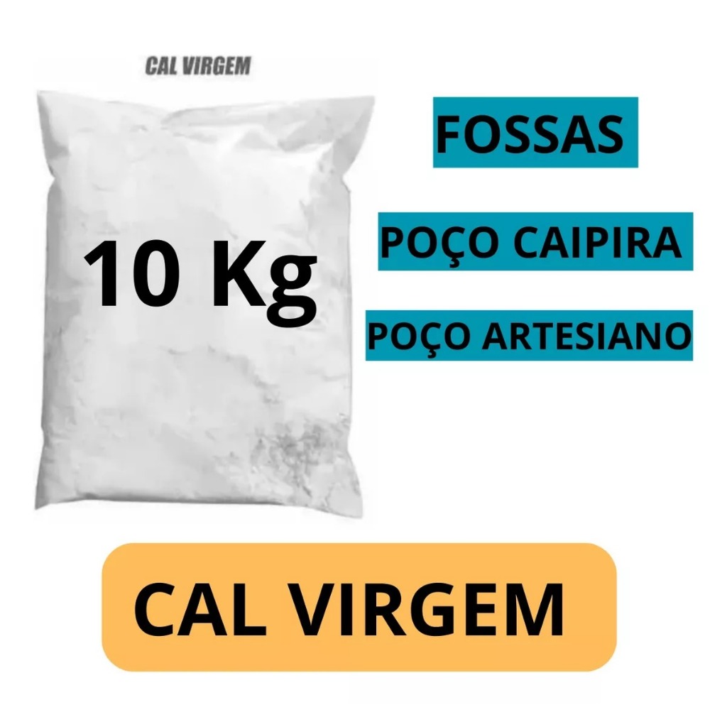 Cal Virgem Desinfetar Fossas Poços Cal Virgem Original | Shopee Brasil