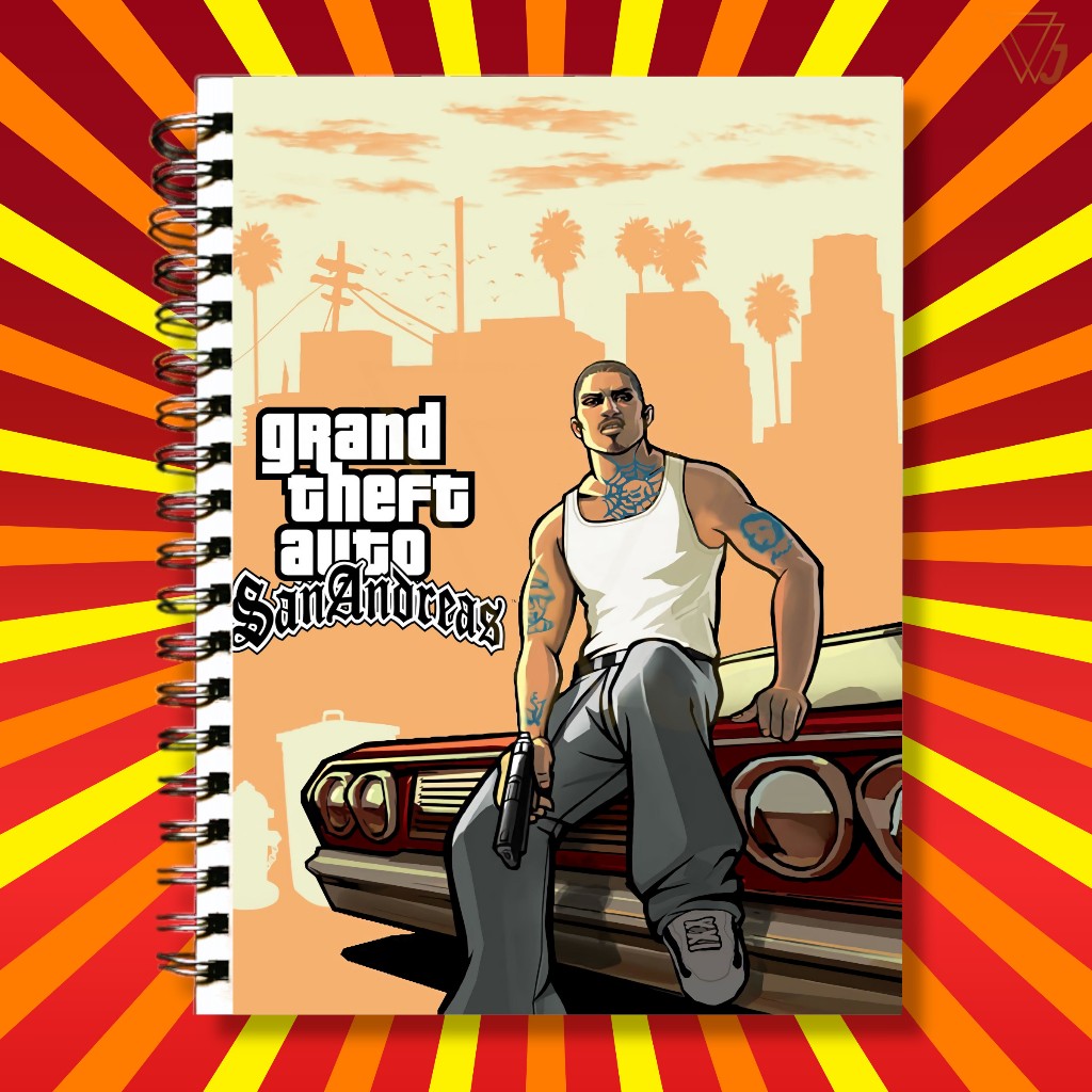 Adesivo Para Capa de Caderno GTA Grand Theft Auto San Andreas Game Top ...