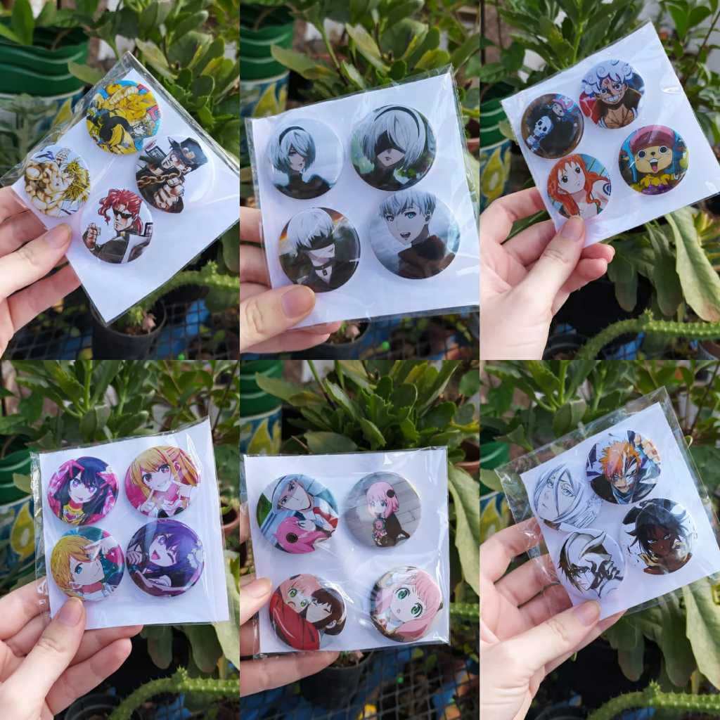 Botons Anime/Mangá diversos Jujutsu Bleach JoJo Oshi no ko Spy Family ...