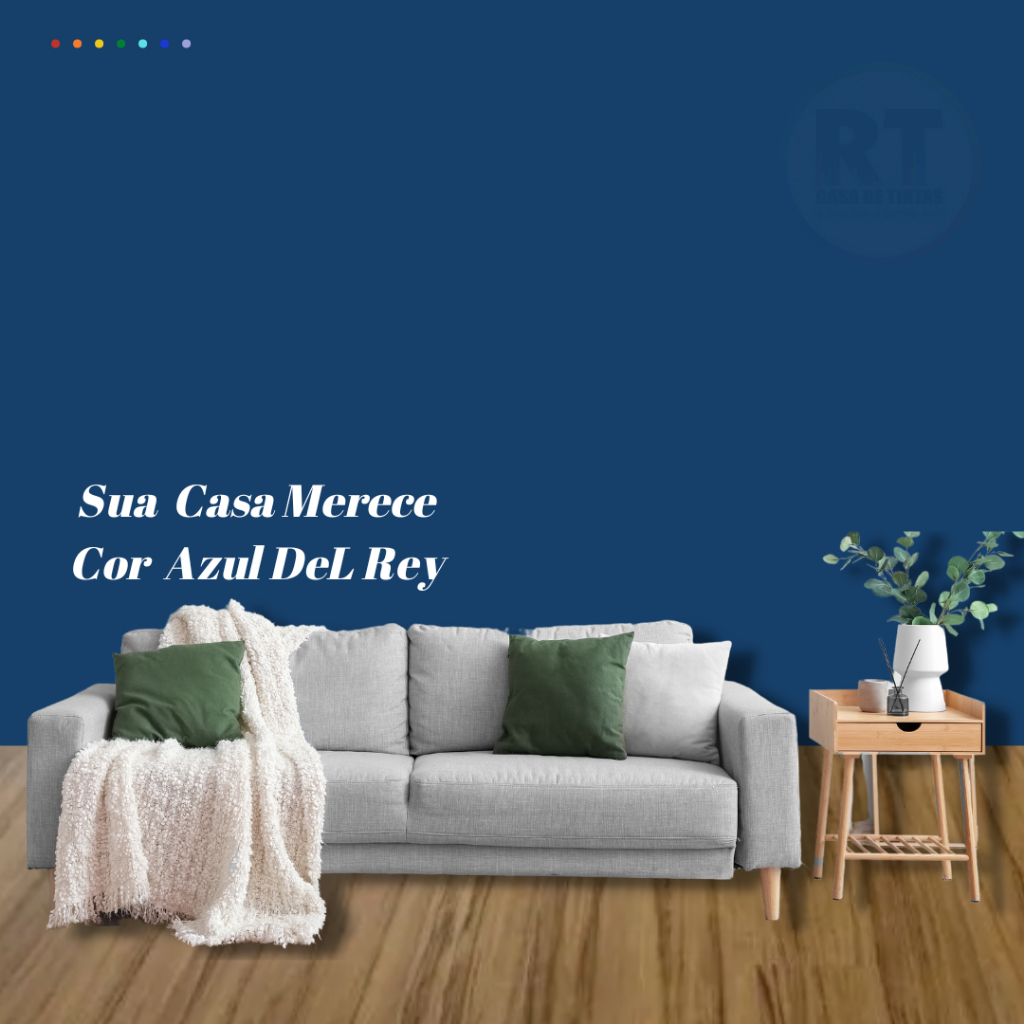 Tinta de Parede Azul Del Rey 800ml Brasiplus Acrílica Fosca | Shopee Brasil