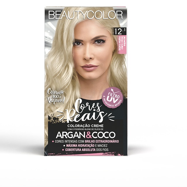 Tinta Kit Beauty Color 12.1 Louro Muito Claro Cinza E. | Shopee Brasil