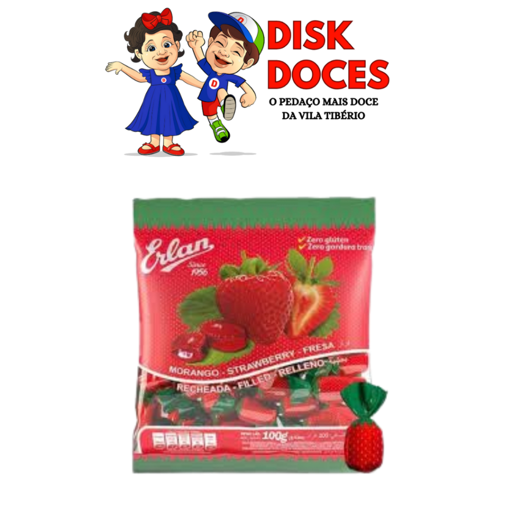 KIT C/2 BALA ERLAN MORANGO CESTA | Shopee Brasil