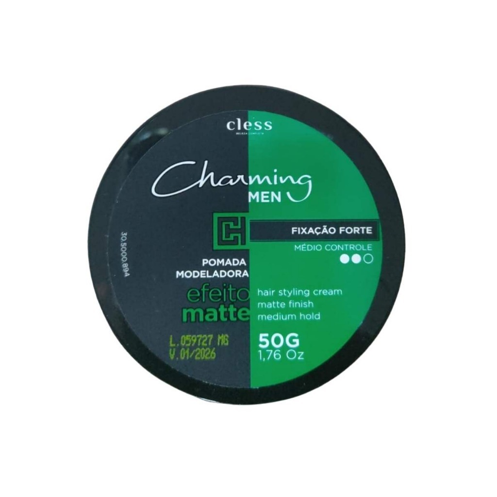 Cless Charming - Pomada Modeladora Forte Efeito Matte 50g | Shopee Brasil