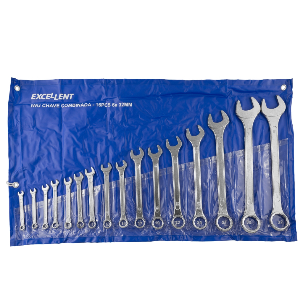 Kit jogo de chave combinada boca e estrela 6 a 32 mm 16 peças ...