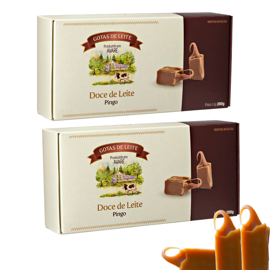 Kit 2 Doce de Leite Pingo de Leite Gotas de Leite Avaré 200g | Shopee ...