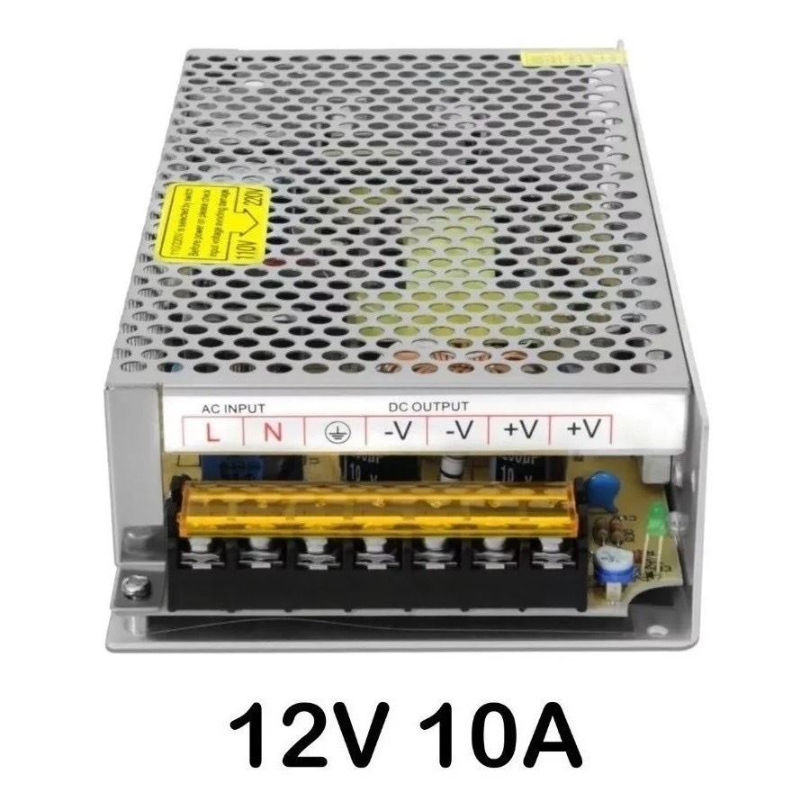 Fonte chaveada 110/220v 50/60 Hz 12V 10A | Shopee Brasil