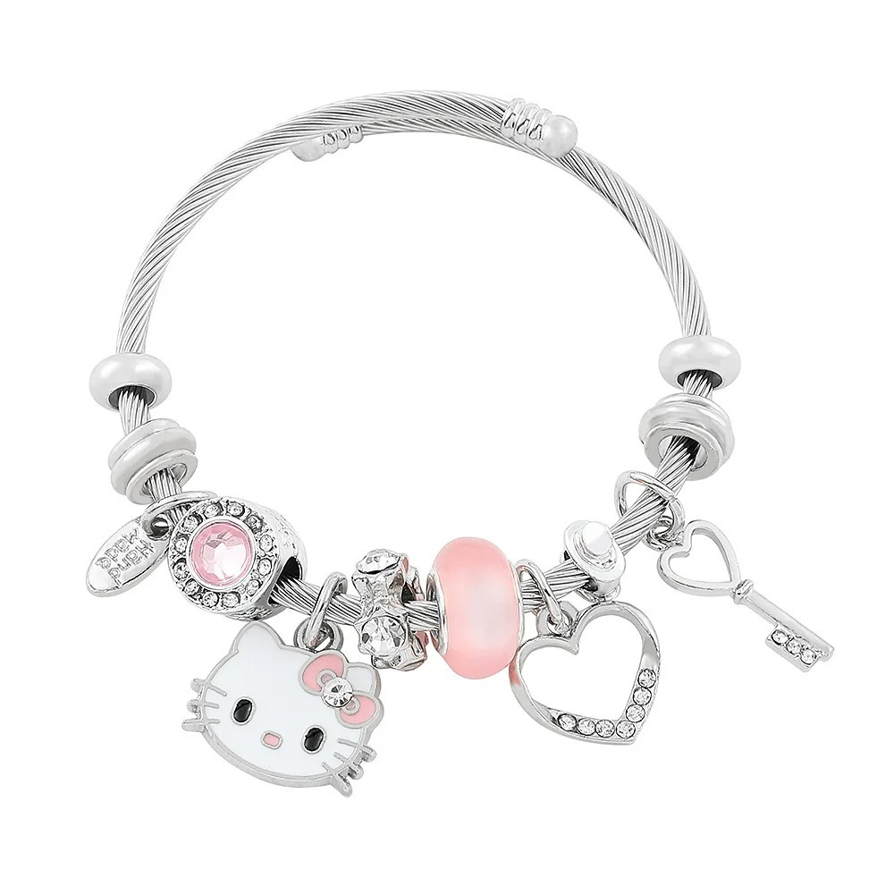 Novo Modelo Pulseira Hello Kitty Berloque Pandora Sanrio Desenho ...