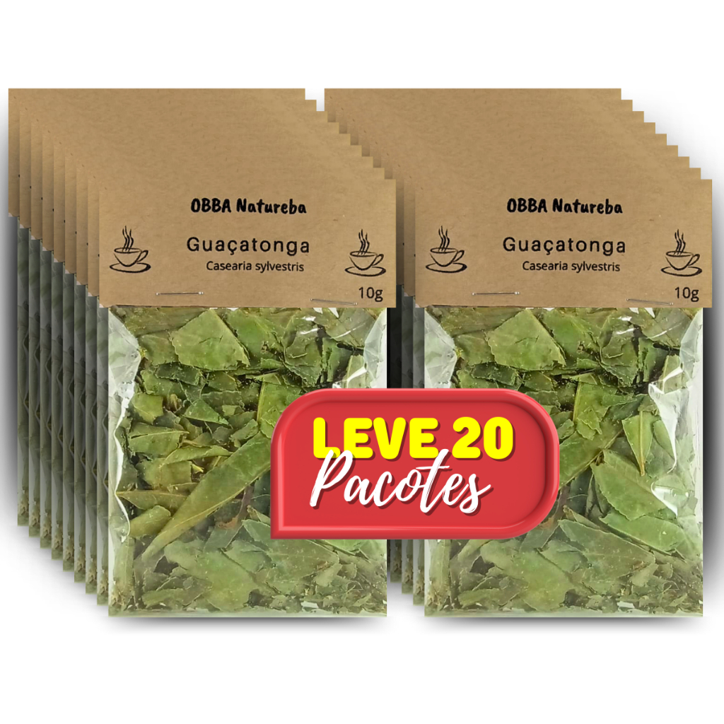 20 Pacotes Chá de Guaçatonga-Puro Casearia sylvestris | Shopee Brasil