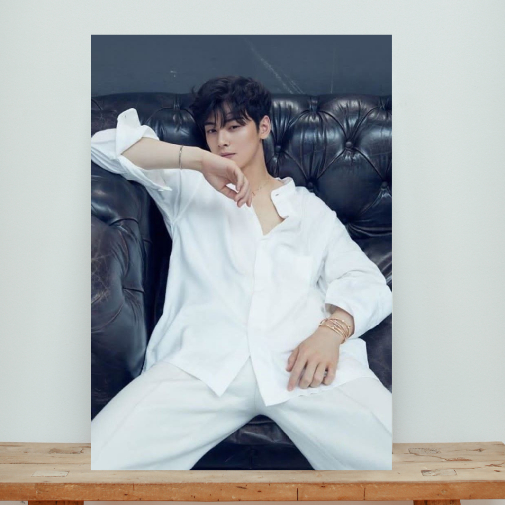 Quadro Metalizado CHA EUN WOO ASTRO Placa Decorativa Cod:07 | Shopee Brasil
