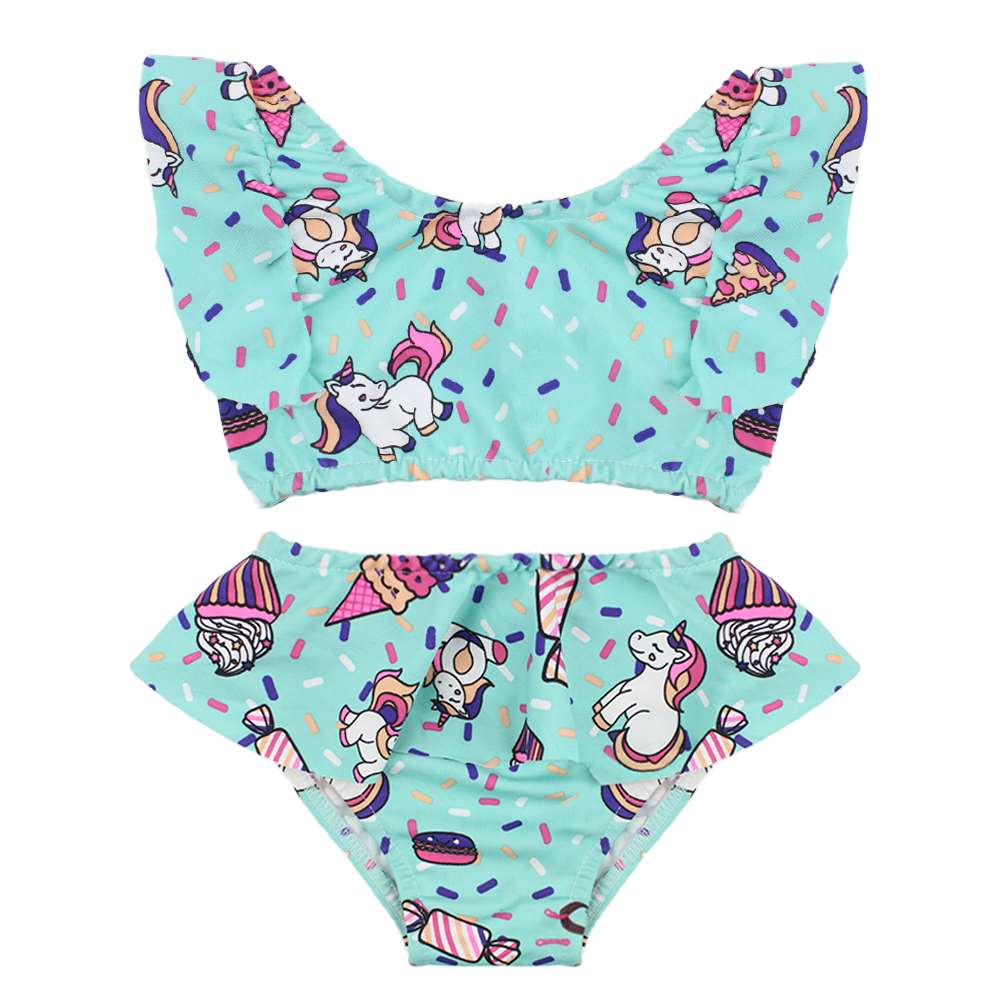 Biquíni Infantil Menina Cropped Com Babado Suplex Moda Praia | Shopee ...
