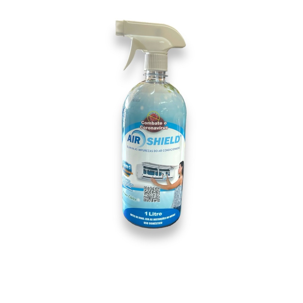 Bactericida para limpeza de Ar Condicionado Air Shield 1 Litro Com Aplicador Limpador ...
