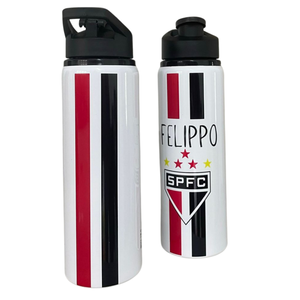 Garrafa/Squeeze Time São Paulo Tricolor Personalizada 750ml | Shopee Brasil
