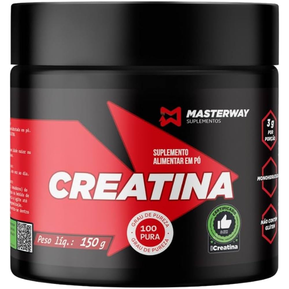 Creatina Monohidratada Masterway 150 Gramas 100 Pura Shopee Brasil