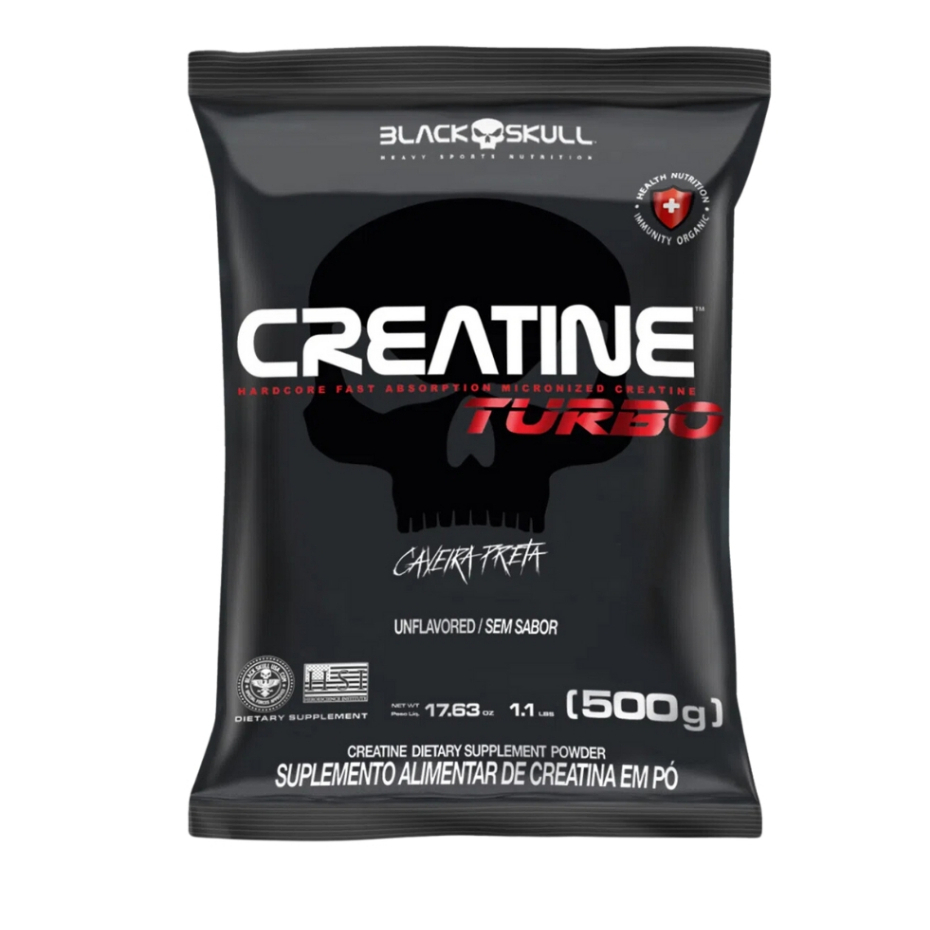 Creatina Monohidratada Creatine Turbo Refil 500g - Black SkullCreatina ...