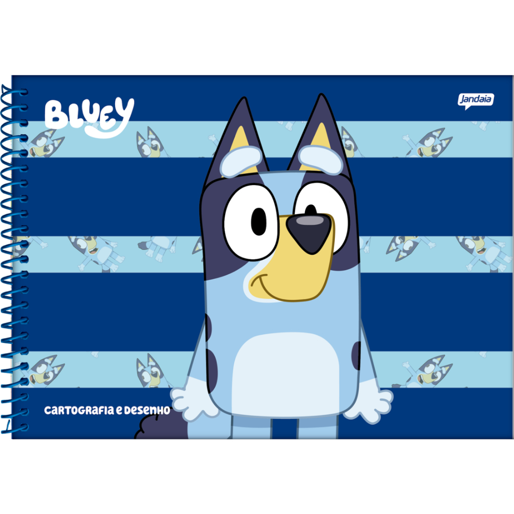 Caderno Desenho e Cartografia Espiral Capa Dura Bluey 80fls - Jandaia ...