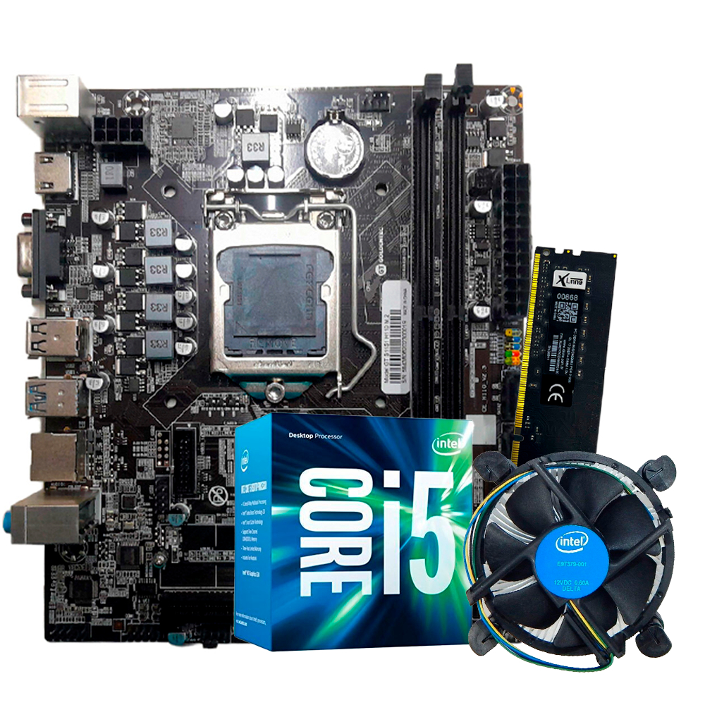 Kit upgrade 1151 Placa Mae H110 DDR4 + Processador i5 6500 + DDR4 16GB + Cooler | Shopee Brasil