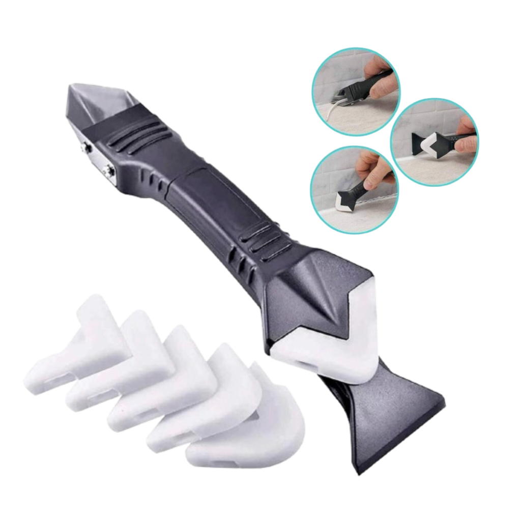 ESPÁTULA REMOVEDORA E APLICADORA DE REJUNTE SILICONE CALAFETAGEM 3 EM 1 ...