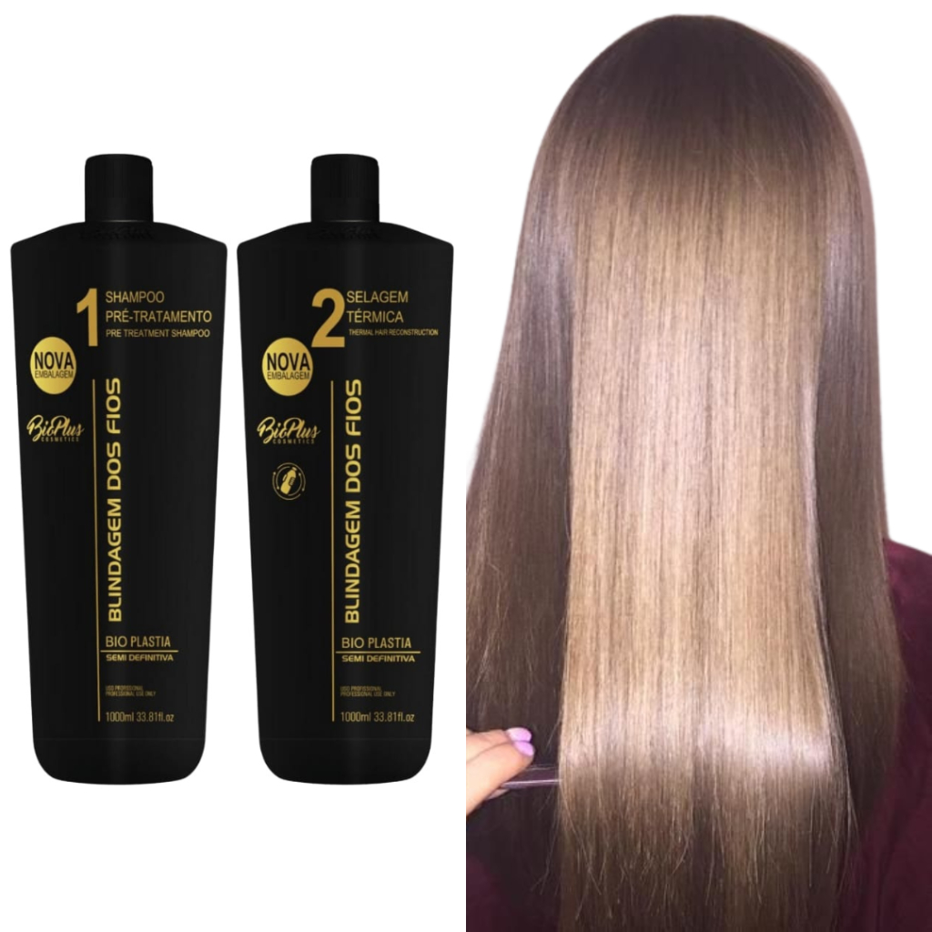 Kit Alisamento Blindagem Dos Fios Definitiva 2x1 litro | Shopee Brasil