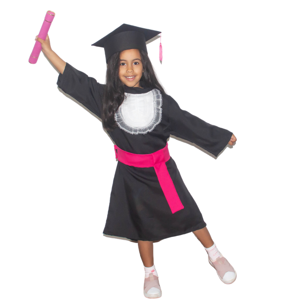 Beca de Formatura Infantil Preta completa , disponibilidade para 5 ate ...