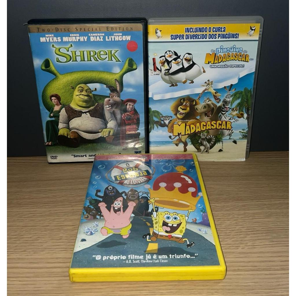 Dvd: Shrek 2 + Madagascar + Bob Esponja O Filme - Dreamworks | Shopee ...