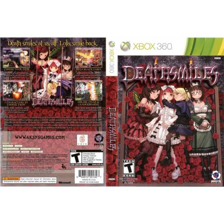 Deathsmiles para Xbox 360Lt com capa | Shopee Brasil