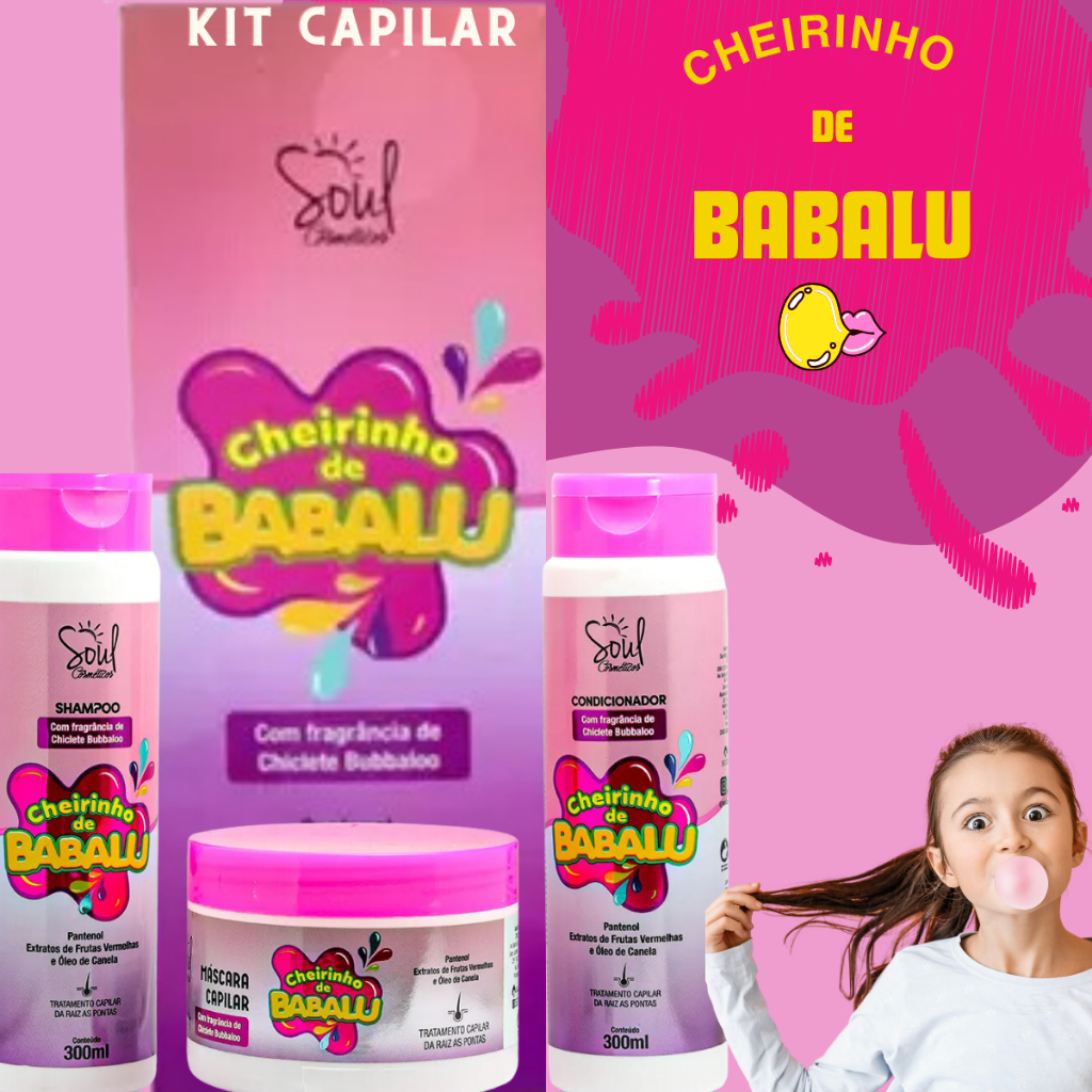 KIT CAPILAR CHEIRINHO DE BABALU HIDRATAÇÃO PROFUNDA BRILHO PARA TODAS ...