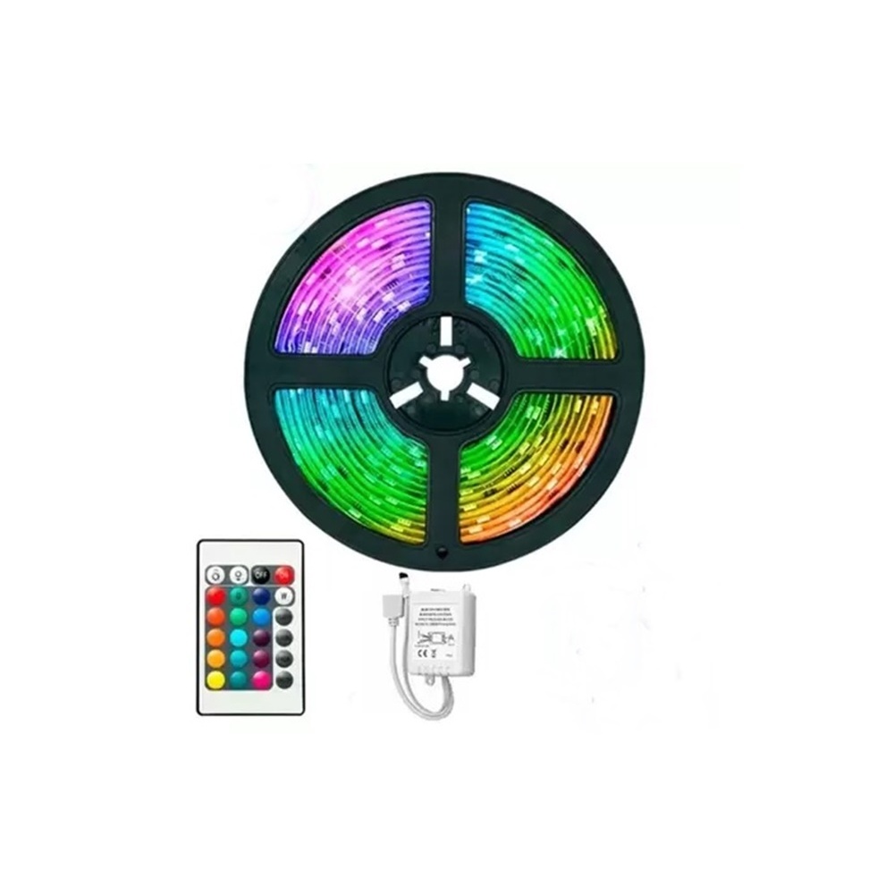Fita Led Ultra RGB De 5 Metros Com Controle Envio imediato + Fita dupla ...