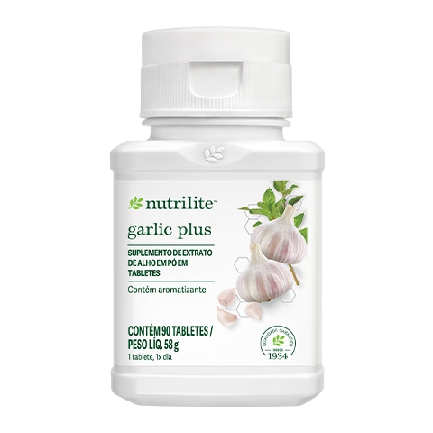 Novo Garlic Plus Concentrado de Alho 90 tabletes Nutrilite Amway ...