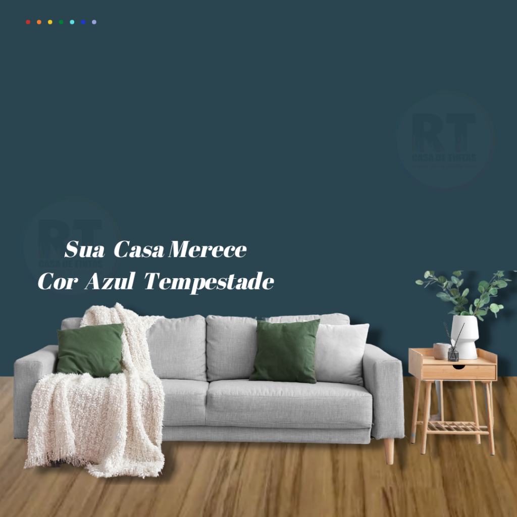 Tinta de Parede Acrílica Coral Renova Cor Azul 800ml Lavável Antimofo ...
