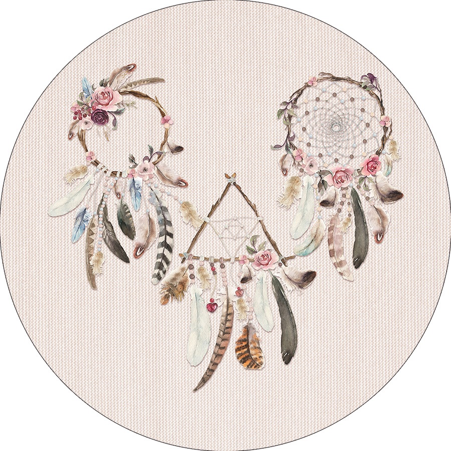 Painel De Festa Redondo Em Tecido - Filtro dos Sonhos Floral 043 | Shopee Brasil