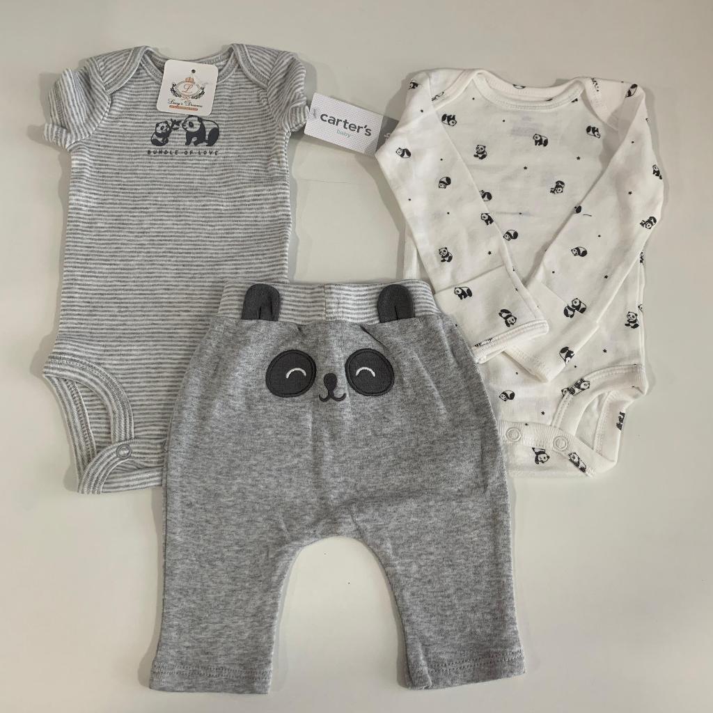 Trio Panda Bundle of love - Carter's | Shopee Brasil