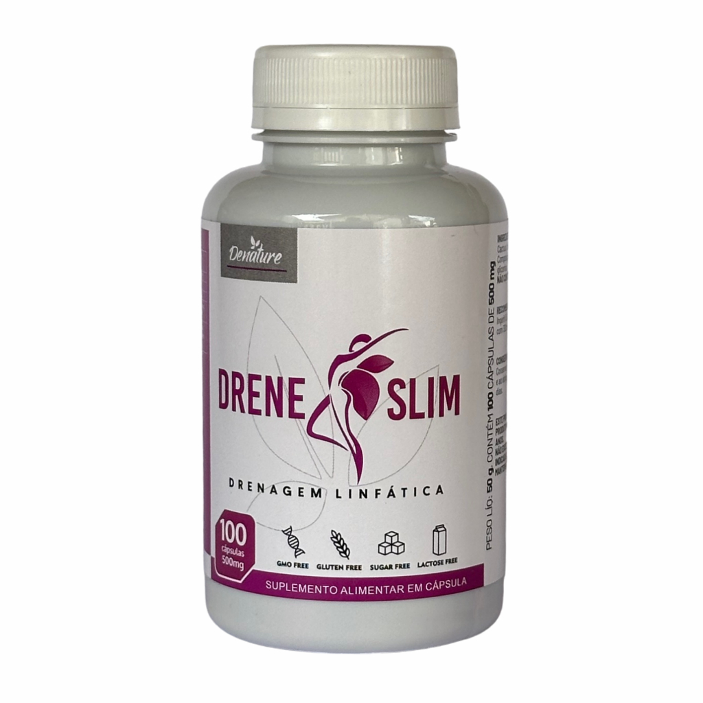Drene Slim Suplemento Alimentar Puro 500mg 100 cápsulas . | Shopee Brasil