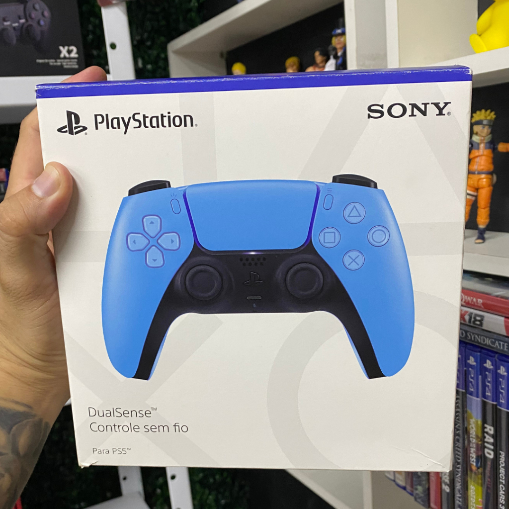 Controle Sem Fio Dualsense Playstation 5 Azul Cor Starlight | Shopee Brasil