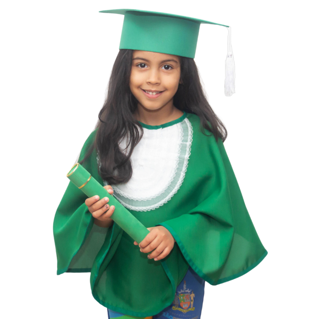 Meia Beca de Formatura - Verde - Escola Infantil | Formatura Pré ...