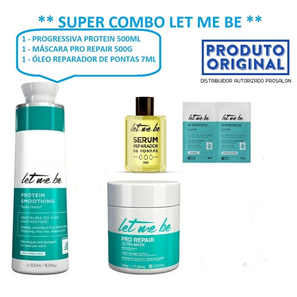 Progressiva Let Me Be S/ Formol 500ml Pro Repair 500g | Shopee Brasil