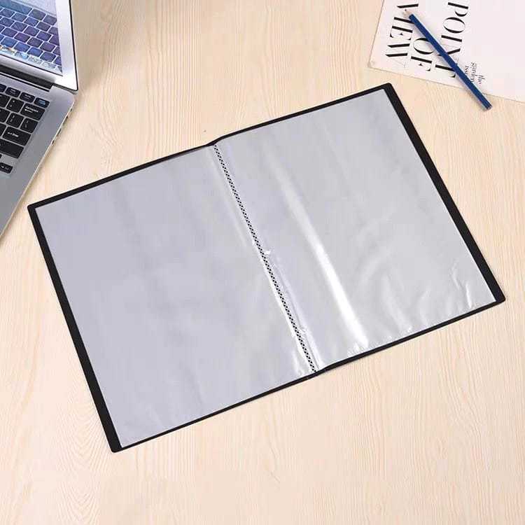 Catálogo Transparente Pasta Para Documentos A4 com 60 Plásticos Para ...