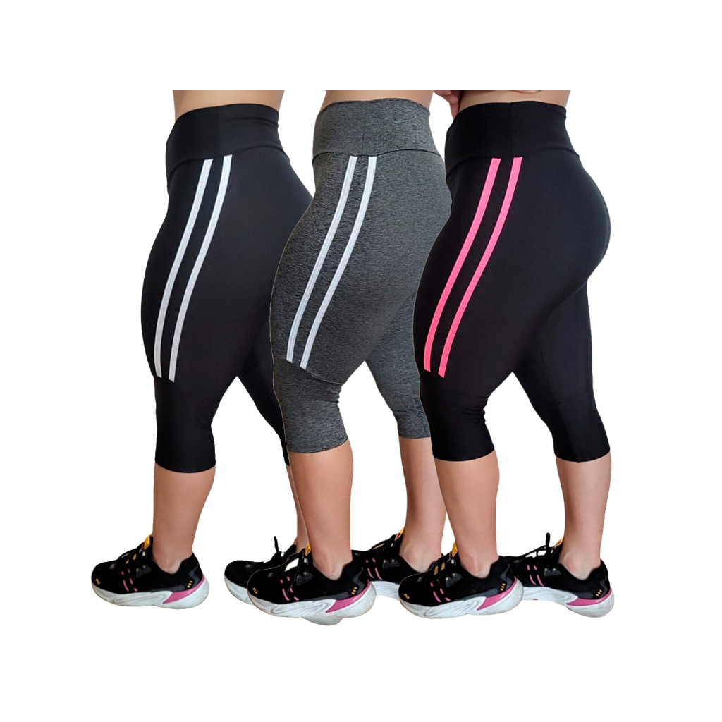 Kit 03 Capri suplex Corsário extra Academia G1 ao G3 | Shopee Brasil