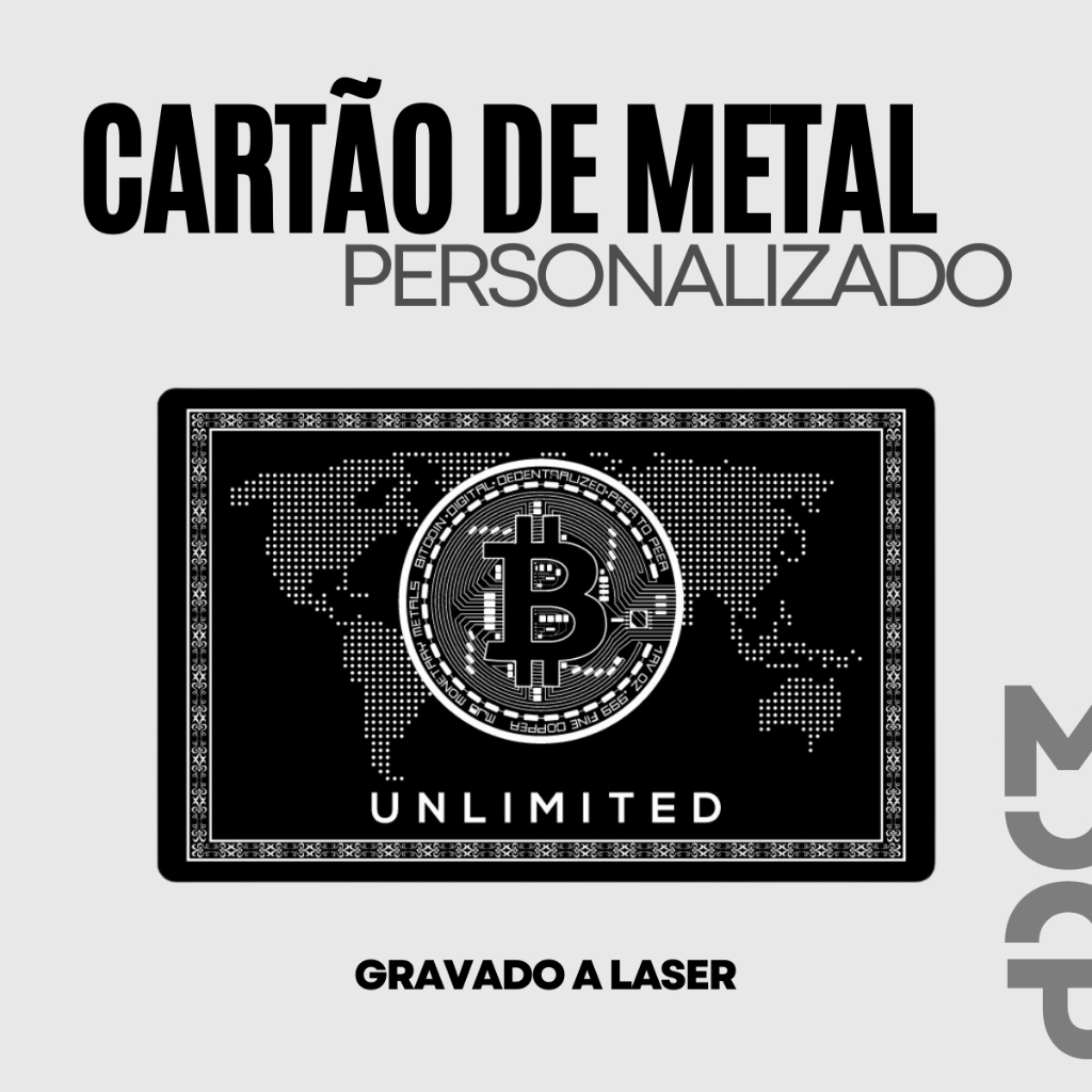 Cartão de Metal Bitcoin Customizável Gravado Laser Não Enferruja ...
