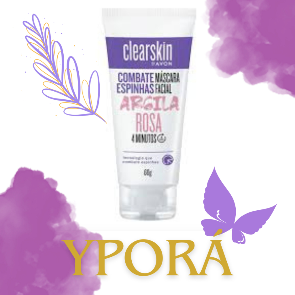 Máscara Facial Avon Clear Skin Argila Rosa 60g - Combate Espinhas ...