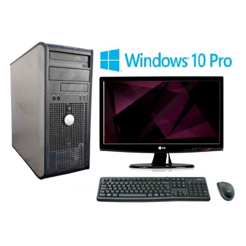 Kit Pc Computador Cpu Dell Core 2 duo Memoria 4gb Wi-Fi Monitor 19 ...