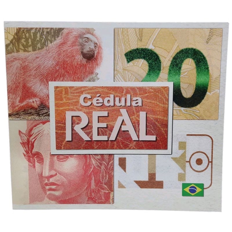 Folder para Cédula de 20 Reais 2ª Família - (NÃO INCLUSO CÉDULA ...
