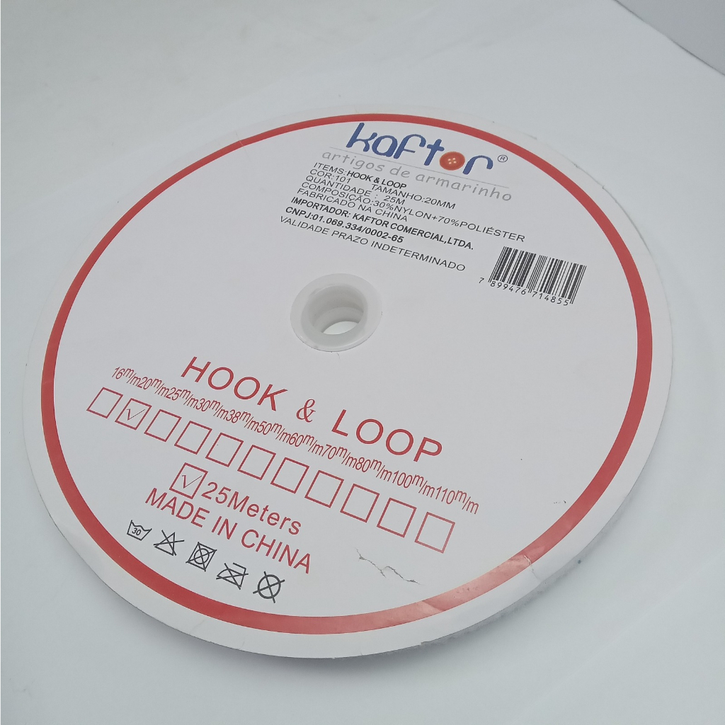 Velcro 16mm Branco LOOP HOOK 1 metro Costura Artesanato Macho e Femea ...