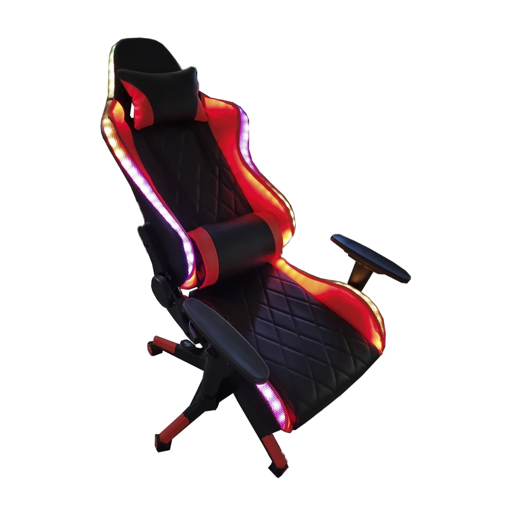 Cadeira Gamer Com Led Encosto Ergonômico Fácil De Montar Multiplas ...