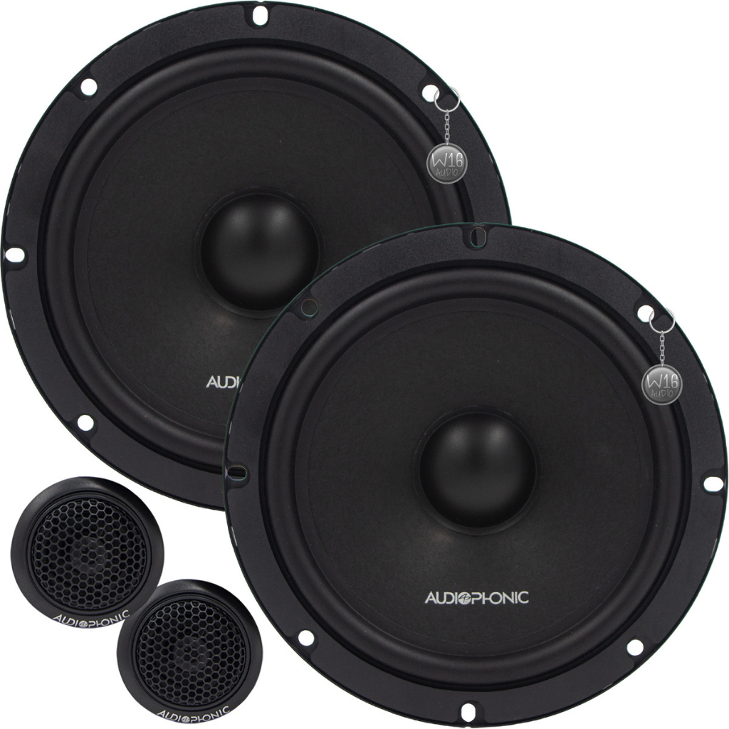 Kit 2 Vias Falante Portas 6 Polegadas Audiophonic Kn 650 Cor Preto ...
