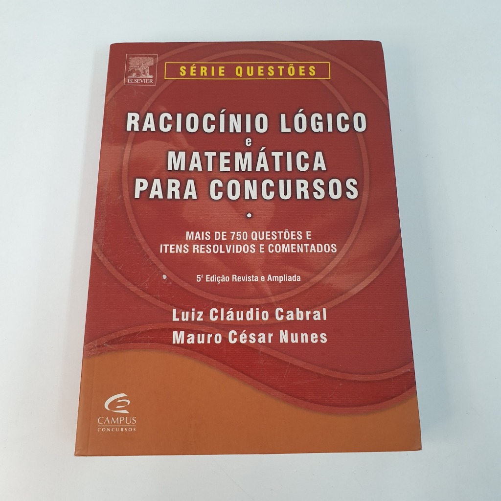 Livro Raciocínio Lógico E Matemática Para Concursos - V1920 | Shopee Brasil
