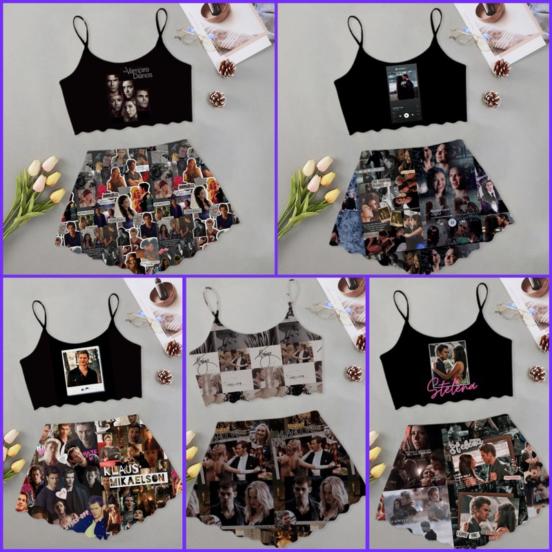 pijama TVD babydoll séries personagens vampiros lobisomem bruxa ...