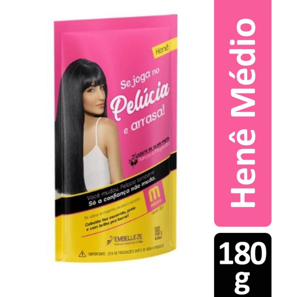 Henê Pelúcia Médio Pouch 180g Embelleze - 1 Unidade | Shopee Brasil