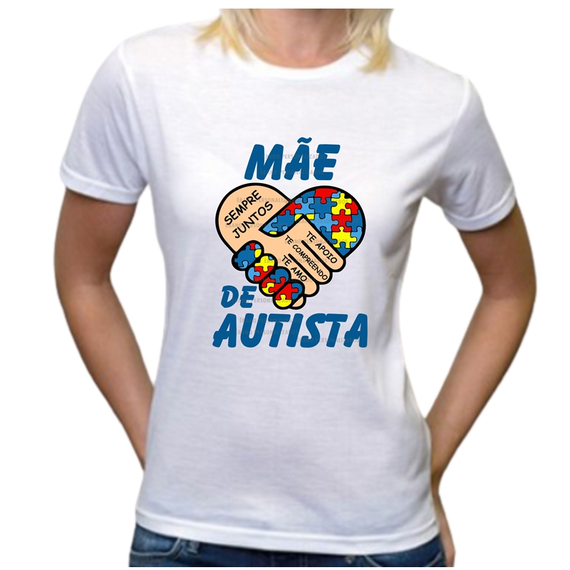 Camiseta autismo Mãe de autista Te amo tea tdah amor de mãe família ...