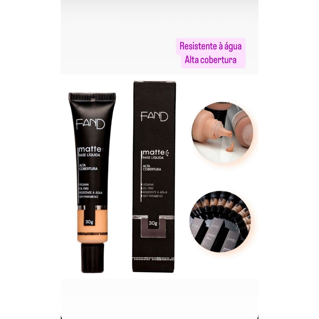 Base Matte Líquida Fand Makeup 30ml | Shopee Brasil